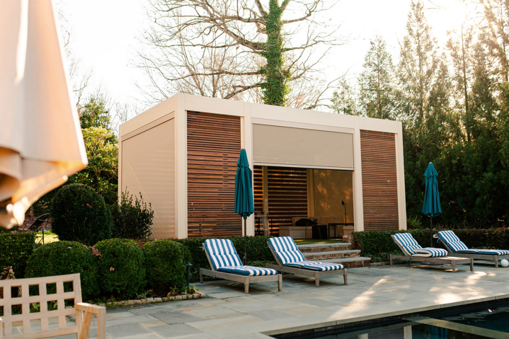 Residential: Custom Pergola Protection For Home Golf Simulation ...
