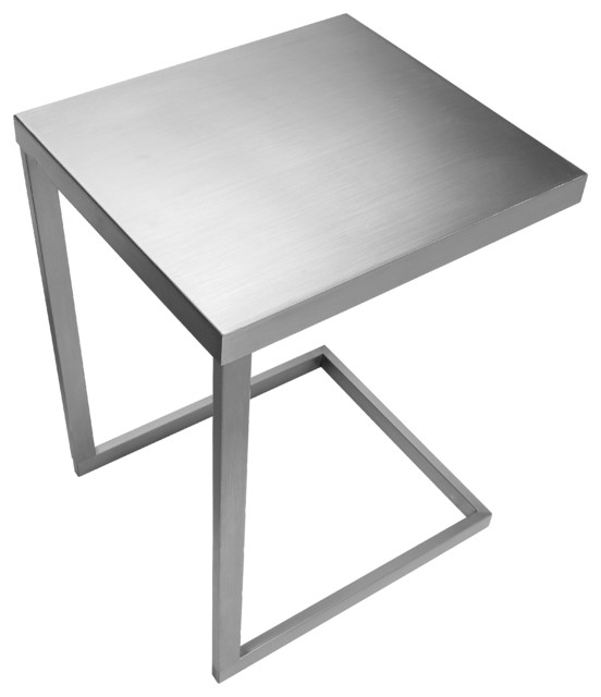 Century Tray Table Brushed Metal - Contemporary - Side Tables And End ...