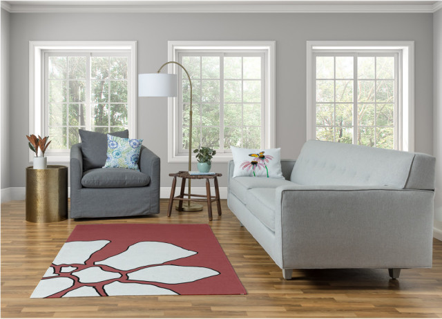 Petal Lines Spring Chenille Rug, 4'x6' - Contemporary - Area Rugs - by ...