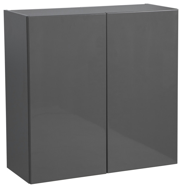 24 x 30 Wall Cabinet-Double Door-Grey - Modern - Table Tops And Bases ...