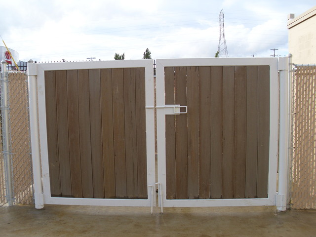 Custom Steel gate with wood inlay - Industrial - Philadelphia - by ...