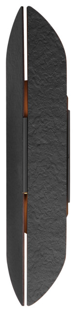 Tectonic LED Outdoor Wall Sconce, Black / Antique Brass - Contemporary ...
