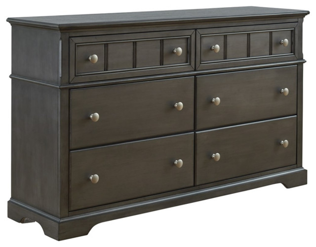 Progressive Furniture Cortland Wood Dresser in Light Steel Gray ...