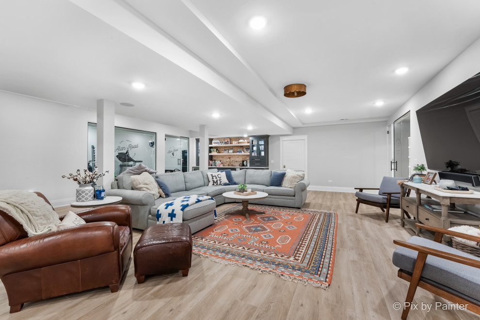 Modern Alan Farmhouse - Country - Basement - Chicago - by Meyer Design ...