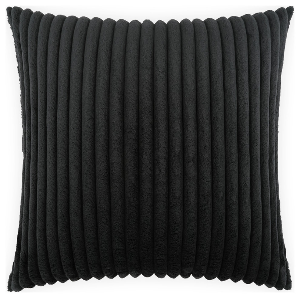 Megga Pillow - Jet, 24" x 24" - Transitional - Decorative Pillows - by ...