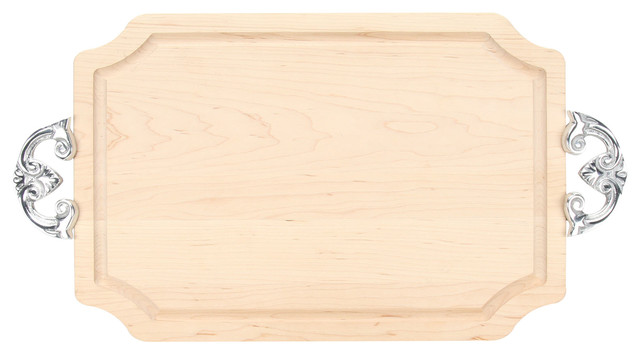 BigWood Boards Scalloped Cutting Board with Classic Handles, Large ...