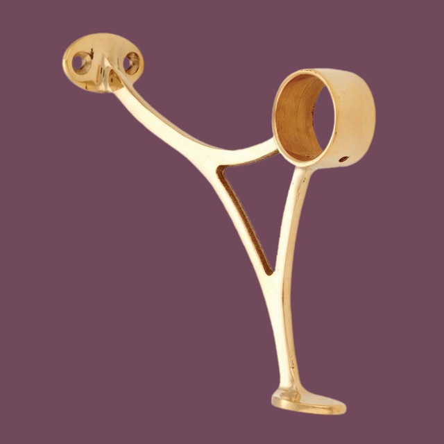 Polished Solid Brass Combination Bar Bracket 15 Od Rail 3095