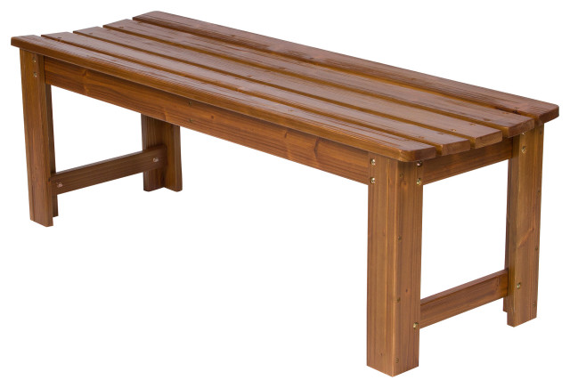 4' Backless Garden Bench - Transitional - Outdoor Benches - by Shine ...