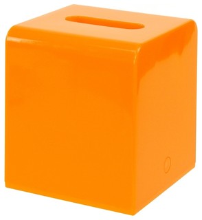 Square Orange Tissue Box Cover of Thermoplastic Resins - Contemporary ...