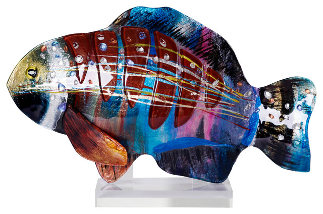 Fish Sculpture, 18" - Beach Style - Decorative Objects And Figurines ...