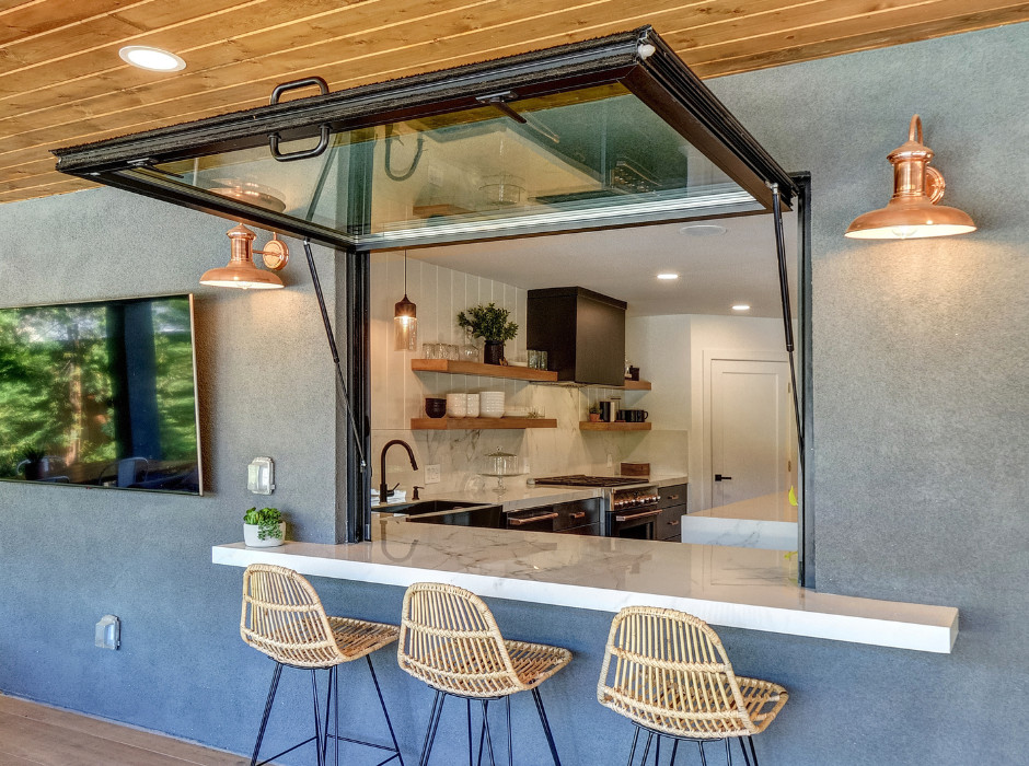 California Covered Porch with Gas Strut Window - Porch - Other - by ...