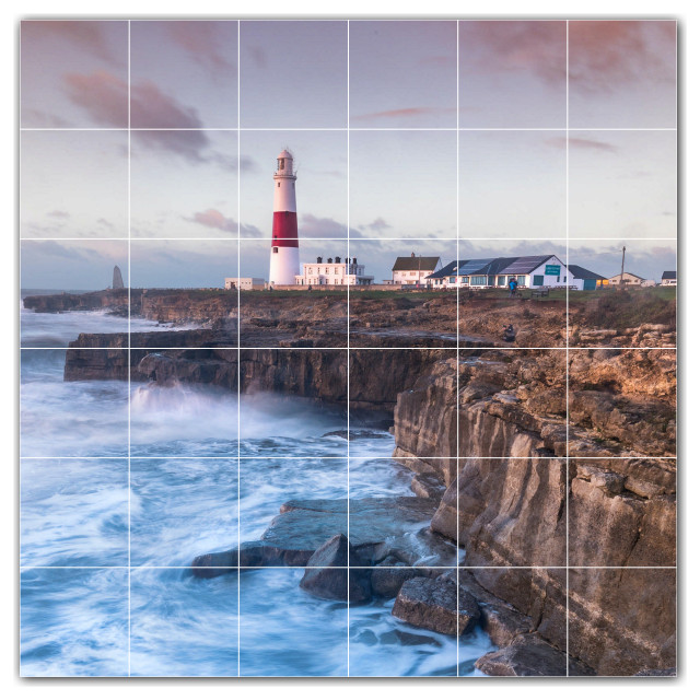 Lighthouse Ceramic Tile Wall Mural HZ500819, 72" Wide x 72" High ...