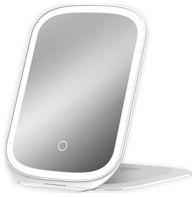 Lucent Compact Lighted Travel Makeup Mirror - Modern - Makeup Mirrors ...