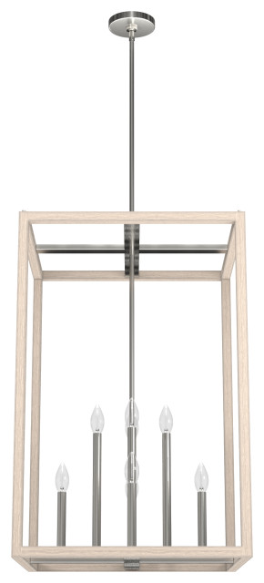 Hunter Squire Manor 4-Light Pendant Light in Brushed Nickel ...