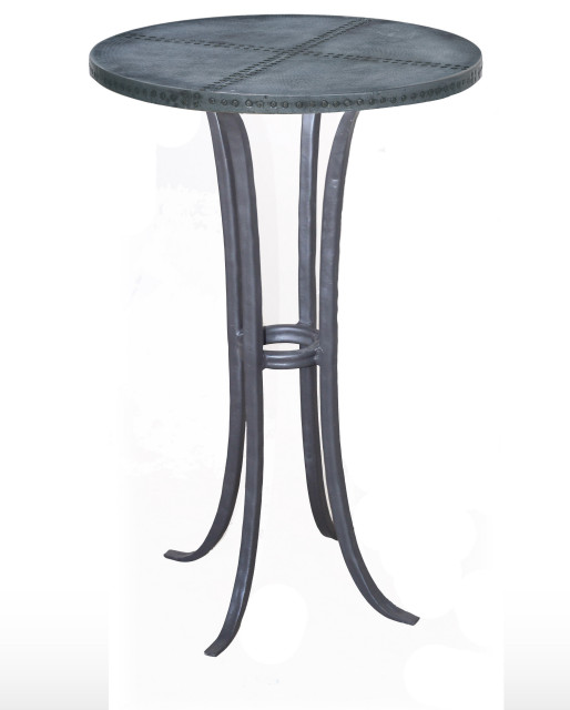 Alexander 11 40" Bar Table With 30" Zinc Top - Industrial - Indoor Pub ...