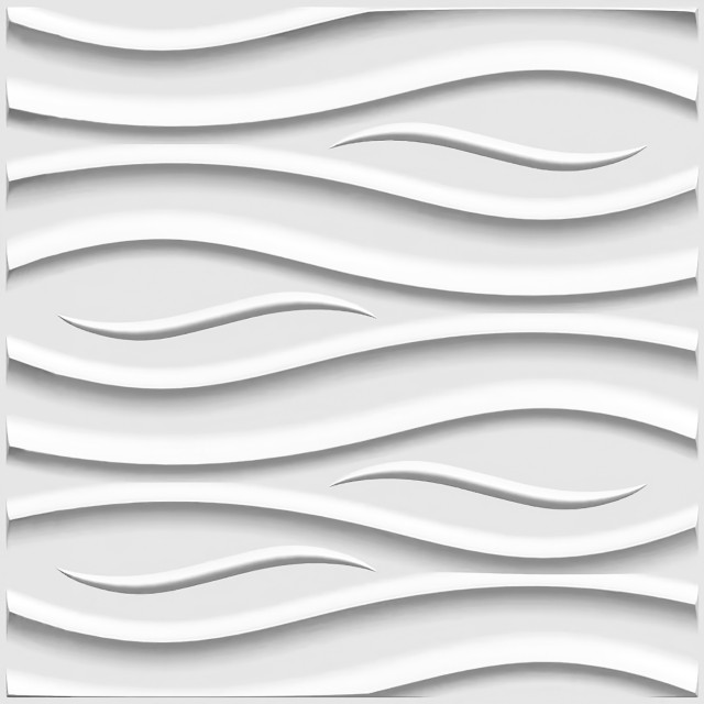 White Wave 3D Wall Panels - Modern - Wall Panels - by Dundee Deco | Houzz