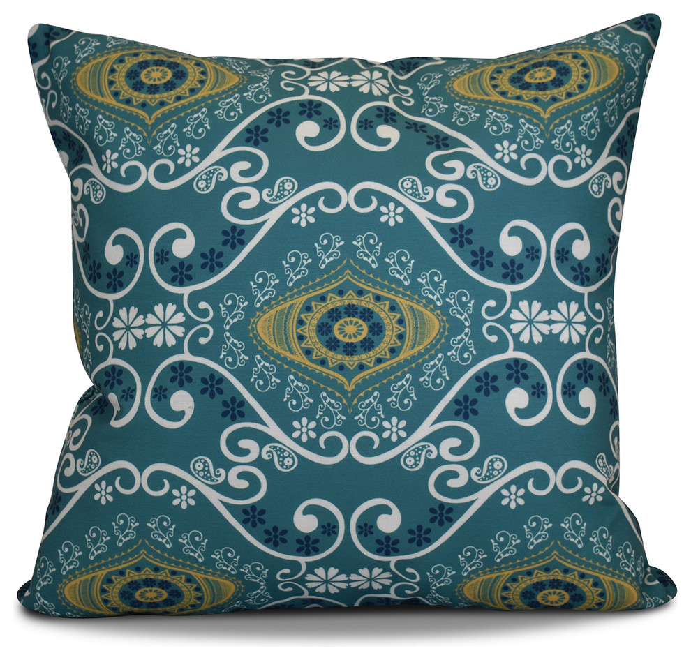 Illuminate Geometric Print Pillow, 20" x 20" - Mediterranean ...