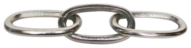 Metal 15" Chain Decor, Silver - Beach Style - Decorative Objects And ...