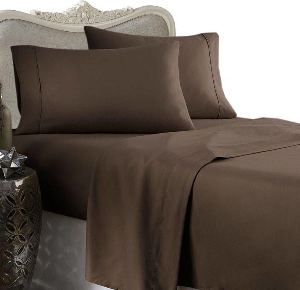 1500 Thread Count Egyptian Cotton Solid Duvet Cover Set King