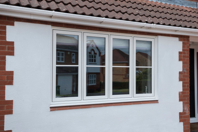 uPVC flush casement with astragal bar - Traditional - House Exterior ...