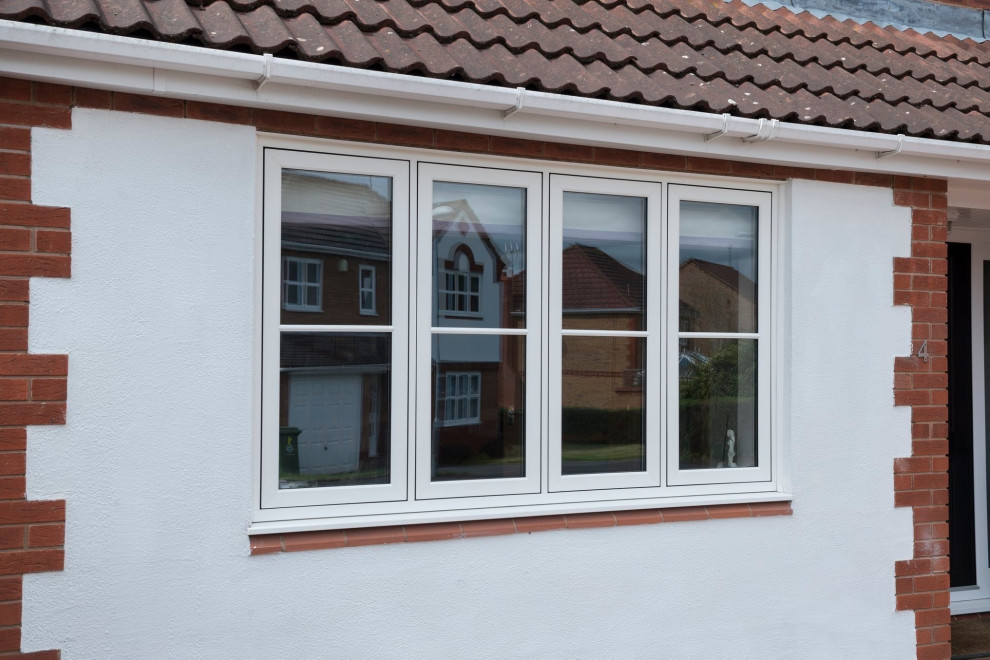 uPVC flush casement with astragal bar - Traditional - Exterior - London ...