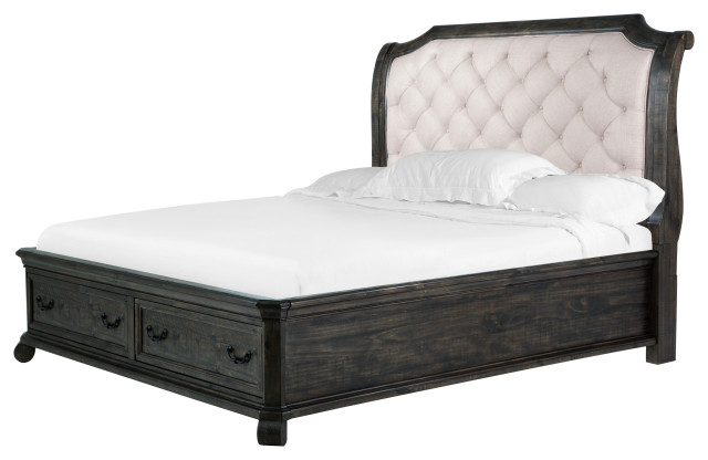 Complete Sleigh Storage Bed, King - Rustic - Sleigh Beds - by Magnussen ...