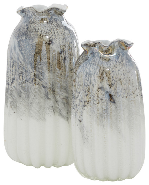 Contemporary Gray Glass Vase 83385 - Contemporary - Vases - by ...
