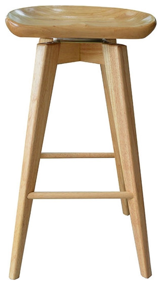 24" Bali Swivel Stool, Natural - Midcentury - Bar Stools And Counter ...