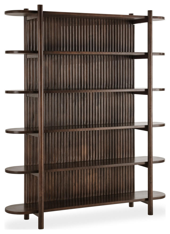 Redford 81" Mango Wood Mid-Century Modern Bookcase - Midcentury ...