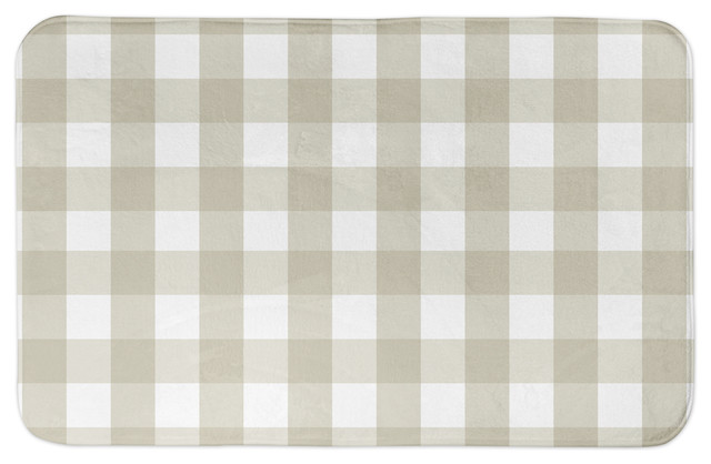 Tan Buffalo Check Bath Mat - Farmhouse - Bath Mats - by Designs Direct ...