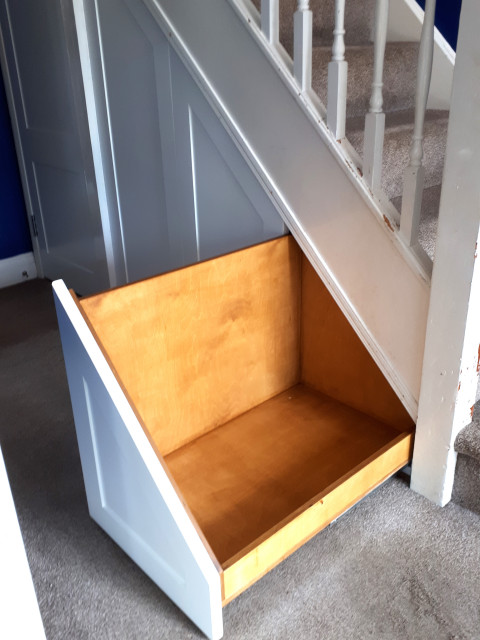 Understairs pull out storage and replacement door. - Eclectic ...