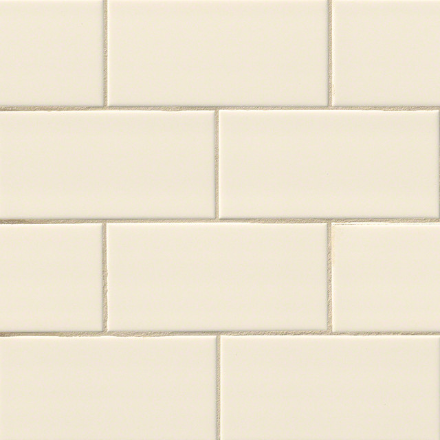Almond Glossy Subway Tile, Sample - Traditional - Wall And Floor Tile ...