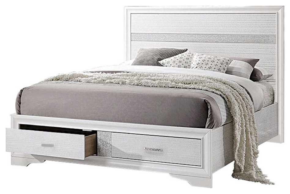 Coaster Miranda Wood Eastern King 2-Drawer Storage Platform Bed in ...