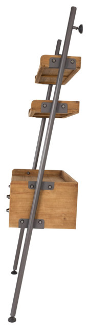 Wooden Shelf With Drawer | DF Rook - Industrial - Display And Wall ...