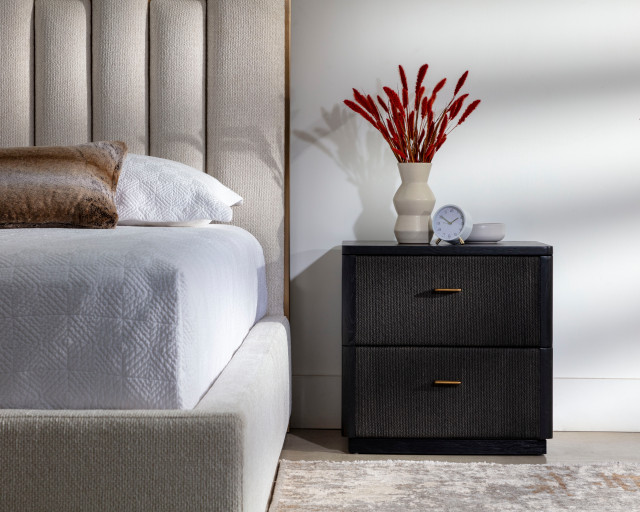 Etienne Nightstand, Black - Beach Style - Nightstands And Bedside ...