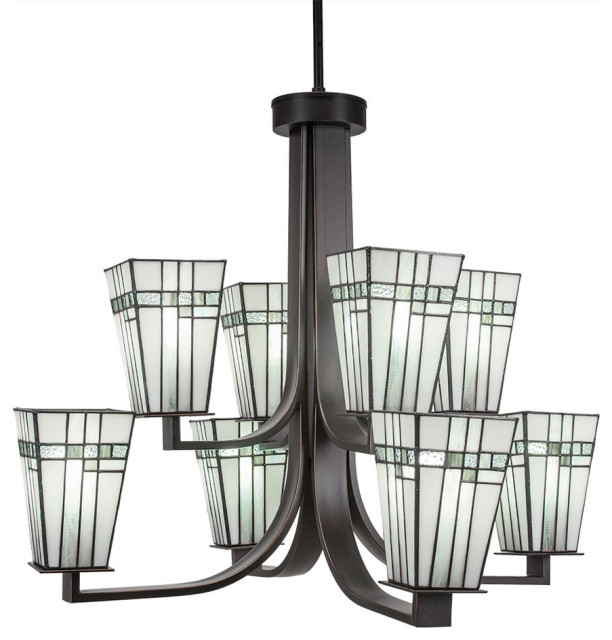Apollo 8 Light Chandelier - Craftsman - Chandeliers - by Toltec ...