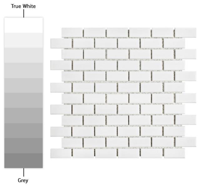 Hudson Subway Porcelain Mosaic Floor Tile, Sample - Traditional ...