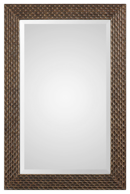 Rust Bronze With Gold Highlights. Mirror - Transitional - Bathroom ...