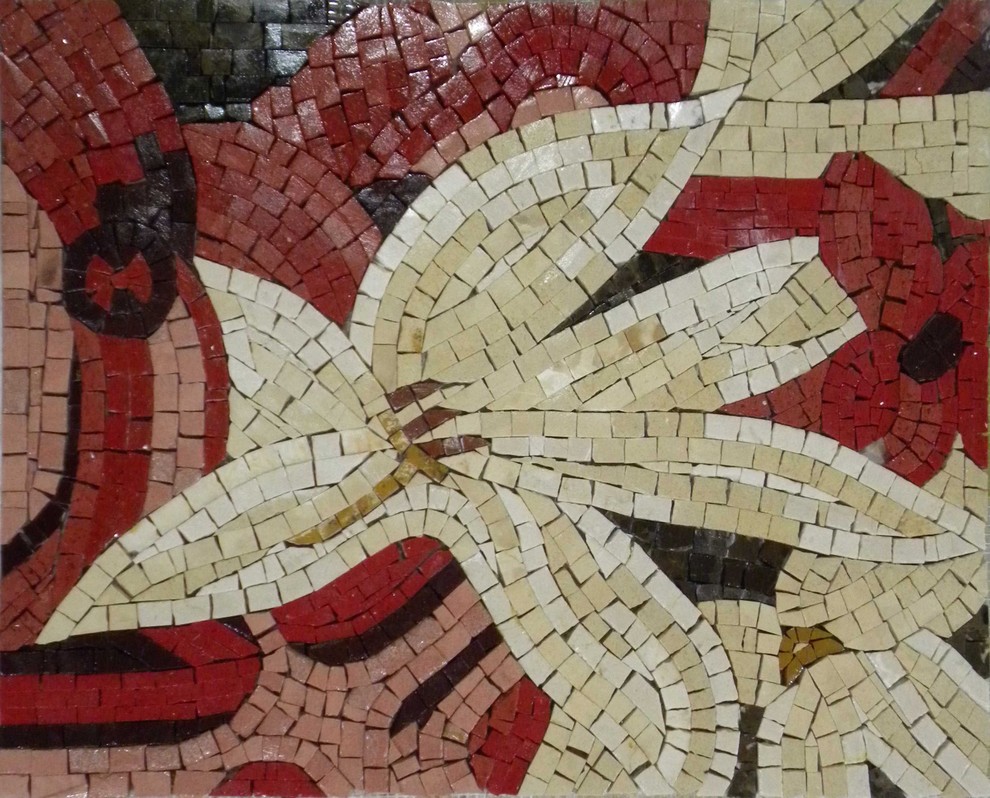 Mosaic Wall Art, Big Lilly, 27" x 21" - Contemporary - Tile Murals - by ...
