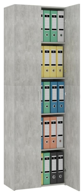 Office Chipboard File Cabinet - Gray - Transitional - Filing Cabinets ...