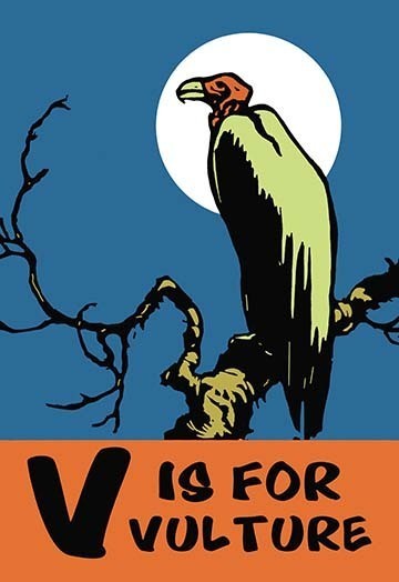 V is for Vulture, 20" x 30" - Traditional - Prints And Posters - by ...
