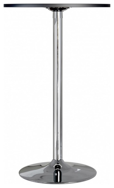 Winsome Spectrum 24" Round Contemporary Wood/Metal Pub Table in Black ...