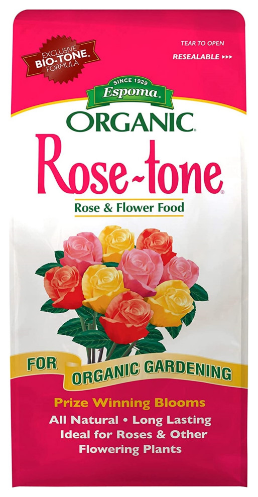Espoma Organic Rose-tone 4-3-2 Organic Plant Food for Roses, 18 lb ...