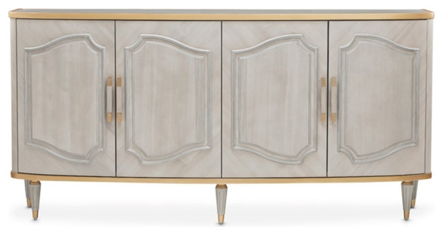 Michael Amini St. Charles Sideboard - Dove Gray - Midcentury - Buffets ...