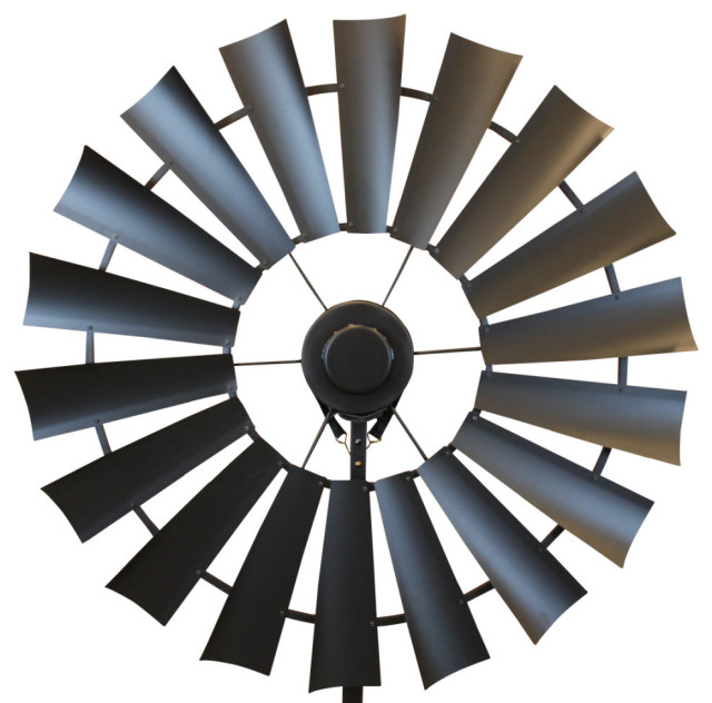 Matte Black Windmill Ceiling Fan, The Patriot, 60" - Farmhouse ...