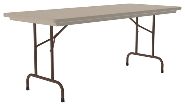 Home Square Blow-Molded Folding Table in Mocha Granite Finish - Set of ...