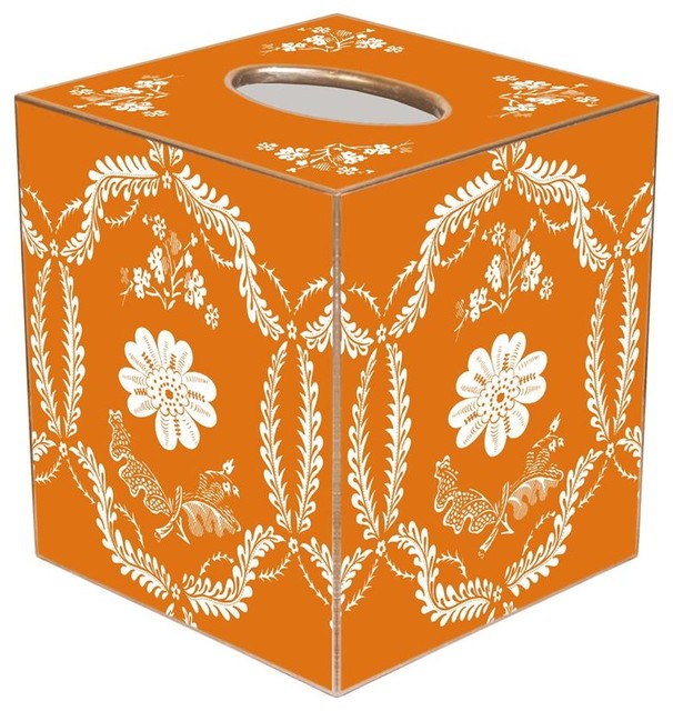 TB898 - Orange Provencial Tissue Cover Box - Traditional - Tissue Box ...