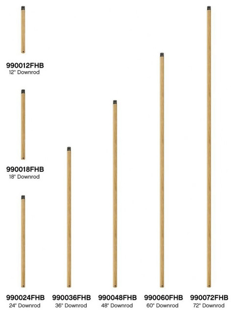 Ceiling Fan Downrod-48 Inch Down Rod Length-Heritage Brass Finish ...