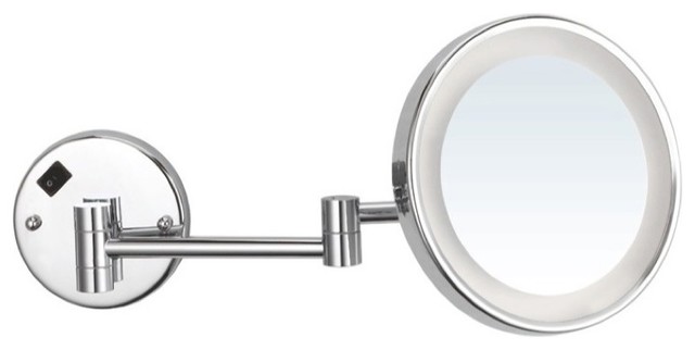Round Lighted 3x Magnifying Mirror - Contemporary - Makeup Mirrors - by ...