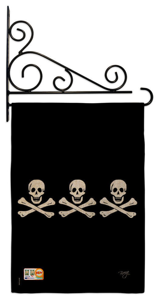 Christopher Condent's Coastal Pirate Garden Flag Set, 13" X 18.5" X 0.1 ...
